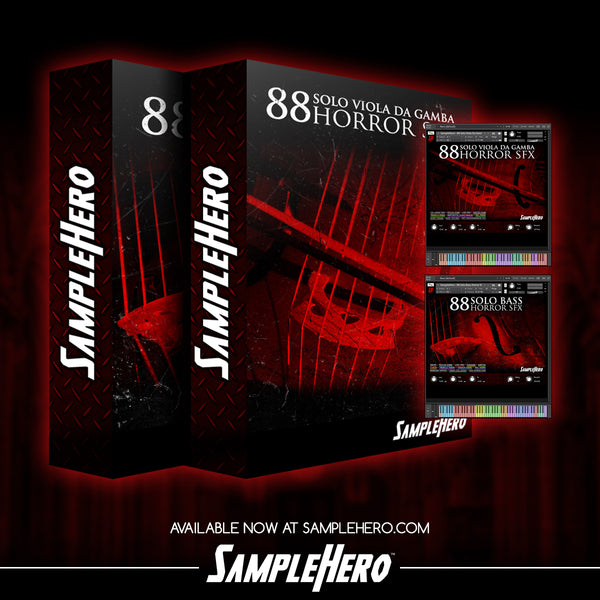 Solo Viola Da Gamba & Bass Horror SFX Bundle - SampleHero - Virtual Instruments